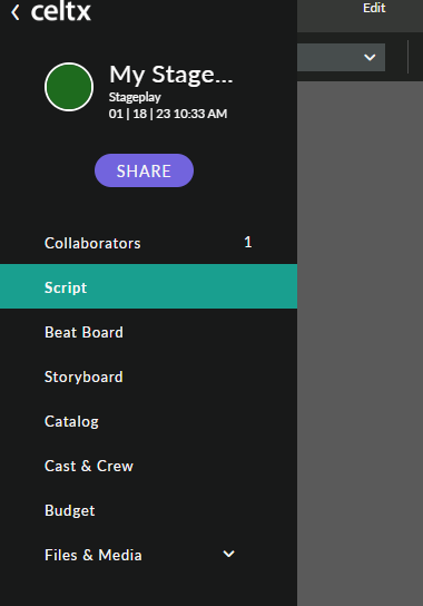 The Stageplay Editor – Celtx Help Center