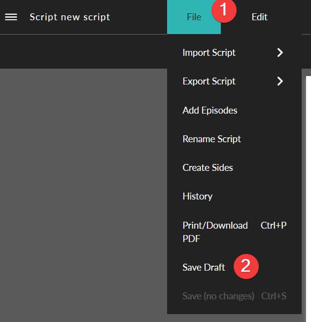 Script Drafts – Celtx Help Center